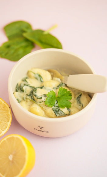 Ostig spenat-och citrongnocchi – Knatteplock