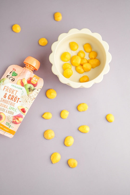 Smoothie-pluppar, gjorda på klämmis – Knatteplock